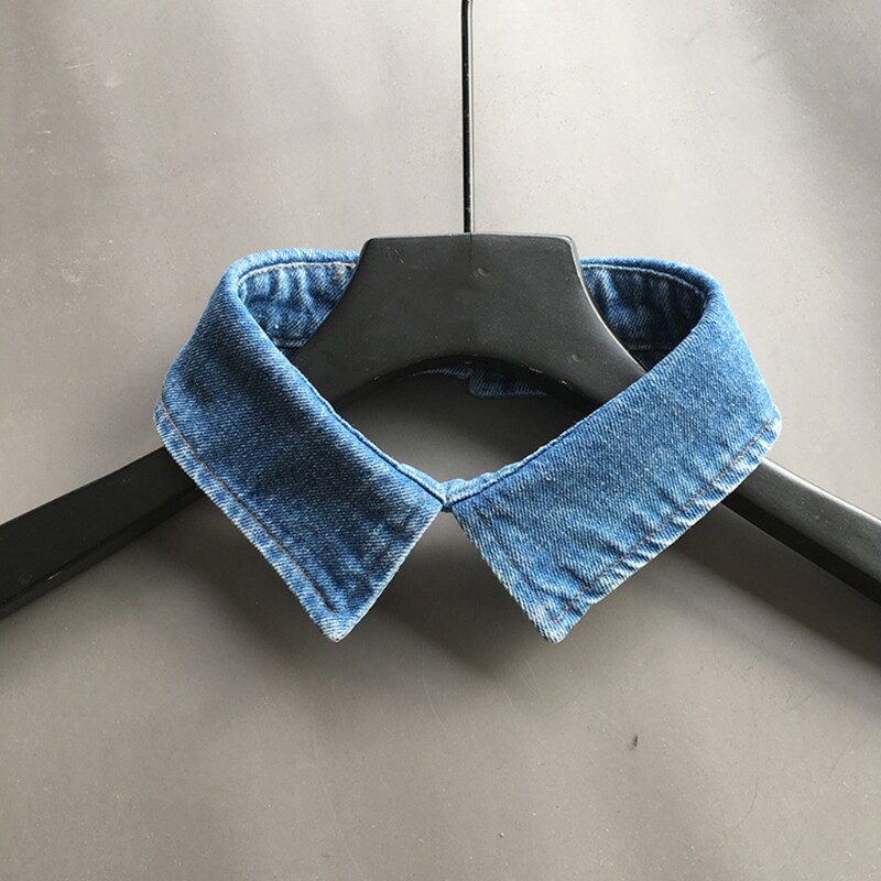 Unisex Vintage Washed Blue Fake Collar Lapel Choker Necklace Short | eBay