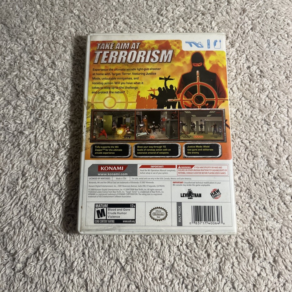 Target: Terror (Nintendo Wii, 2008) 83717400646 | eBay