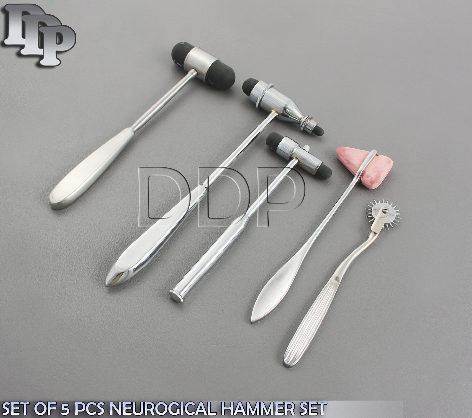 SET OF 5 PCS NEUROGICAL HAMMER SET SURGICAL DIAGNOSTIC INSTRUMENTS DS ...
