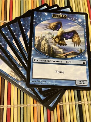 Bird Token (4/11) - X9 MTG Born of the Gods Free Shipping Blue | eBay