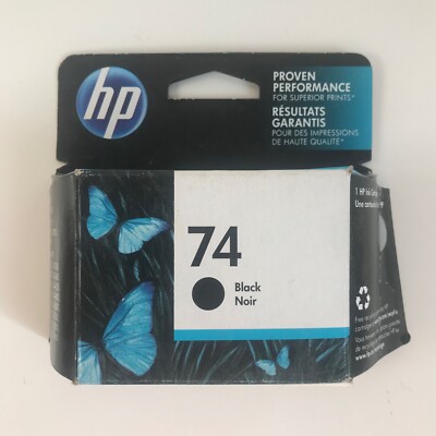 2020 HP 74 CB335WN Genuine Black Ink Cartridge Sealed New in Box | eBay