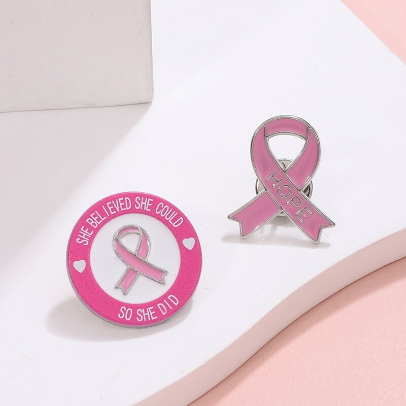 3 Pcs Enamel Pink Ribbon Brooch Jewelry Awareness Pins Lapel Pin | eBay