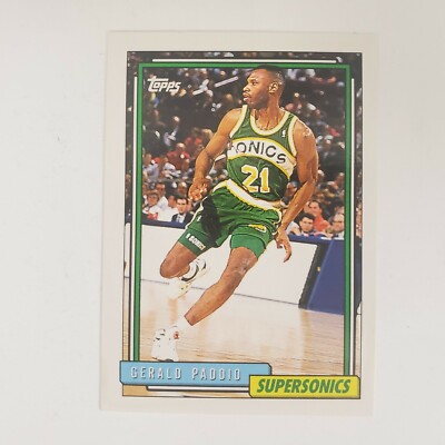 1992-93 Topps Seattle Supersonics Basketball Card #243 Gerald Paddio | eBay