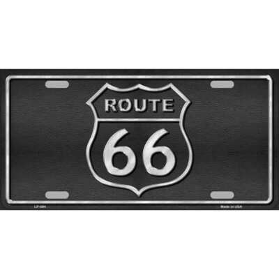 Route 66 Shield Black Metal Novelty License Plate Tag LP-094 | eBay