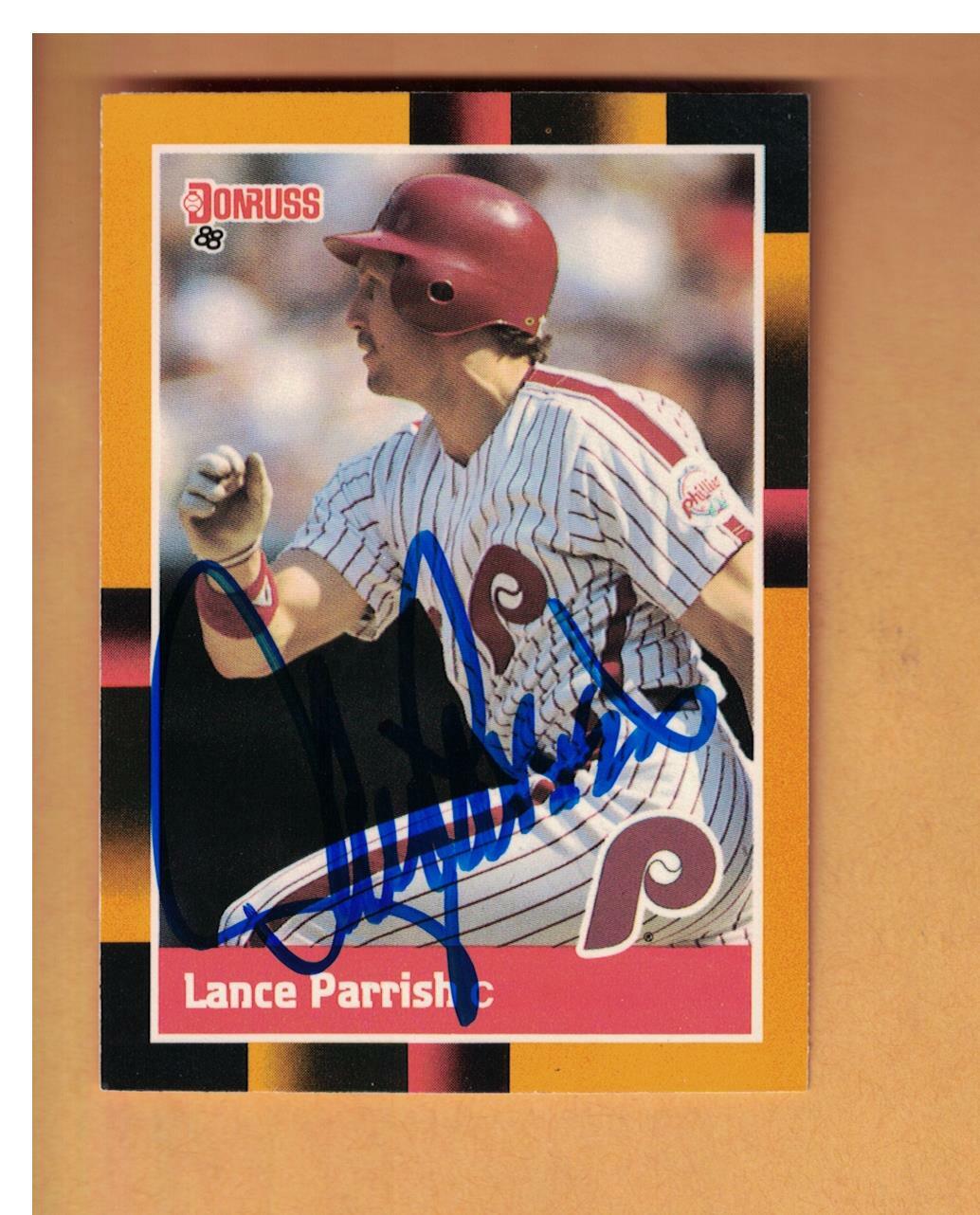 Lance Parrish AUTOGRAPHED 1988 DONRUSS GLOSSY BASEBALL CARD SIGNED ...