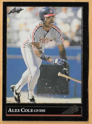 ALEX COLE CLEVELAND INDIANS #307 - LEAF BLACK GOLD EDITION NM-MT 1992 ...