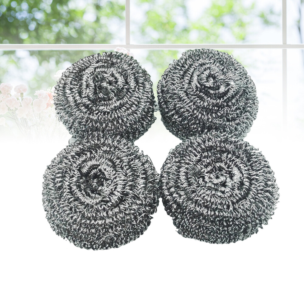 4pcs Stainless Steel Wool metal scouring pad scourer sponge Stainless ...