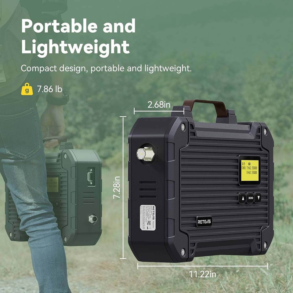 Retevis RT97L Long Range 25W Portable GMRS Repeater Kit Waterproof | eBay