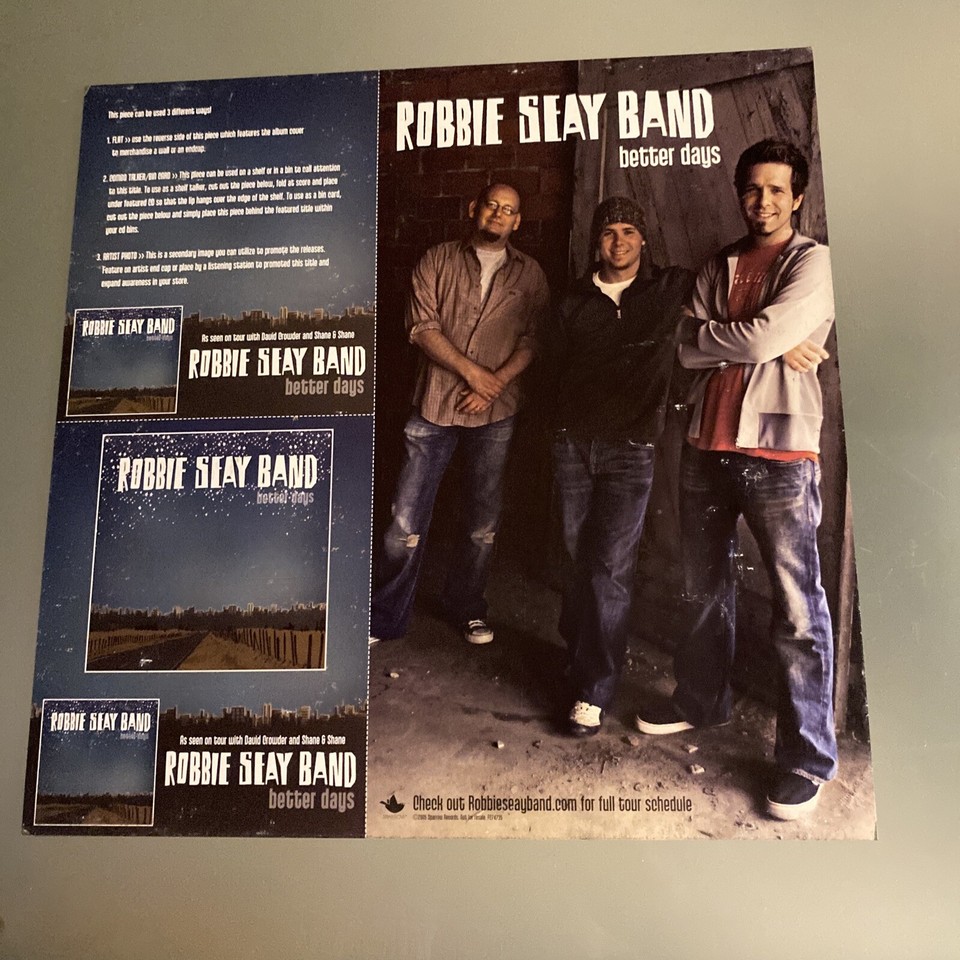 Robbie Seay Band Better Days 12x12, Album Flat Poster Christian Rock | eBay