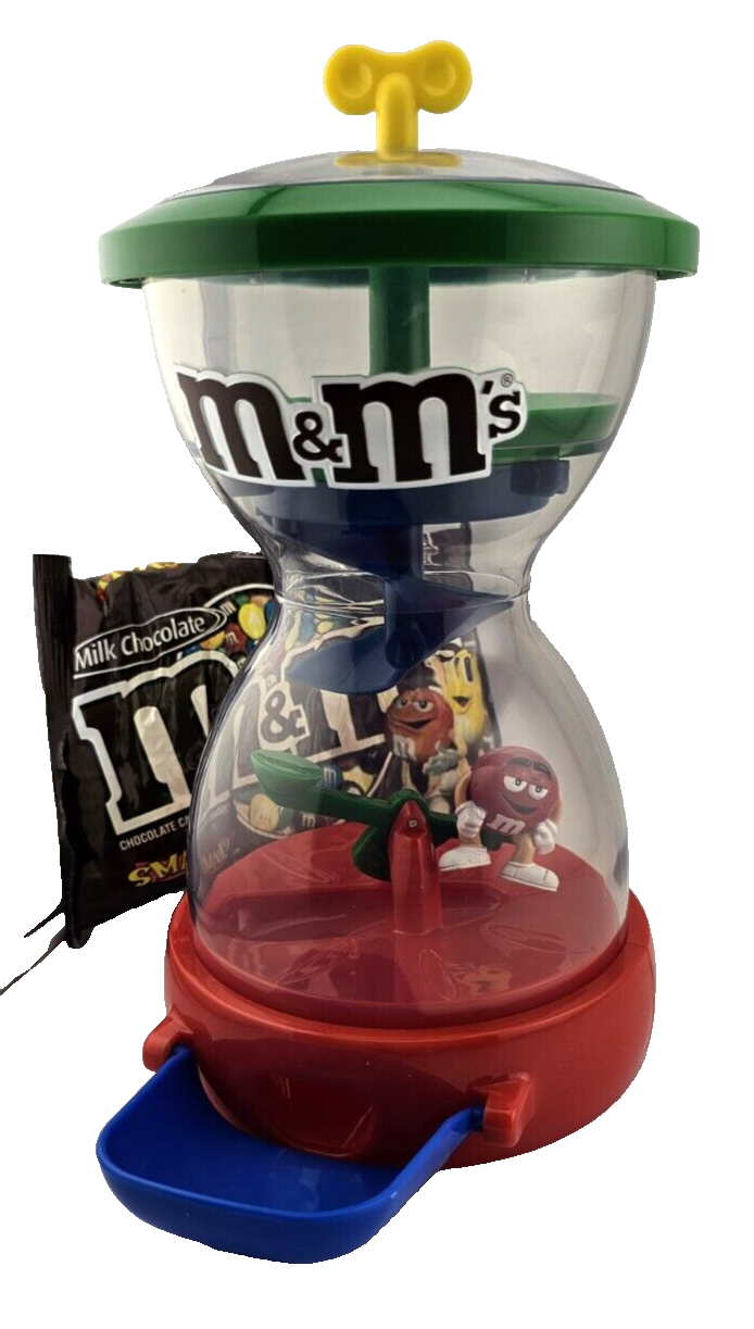 M & M M&M's FUN MACHINE Candy Dispenser Green w/ORIGINAL Candy & Box ...