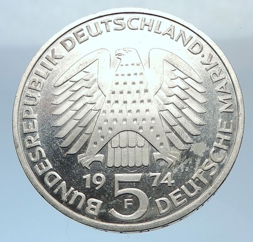 1974 F GERMANY 25 Years German Federal Constitution Law Silver Proof ...