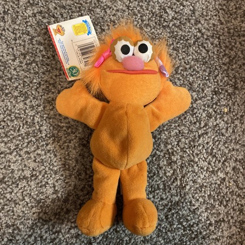 Vintage 1997 Tyco Sesame Street Zoe Orange Plush Stuffed Animal 7 ...