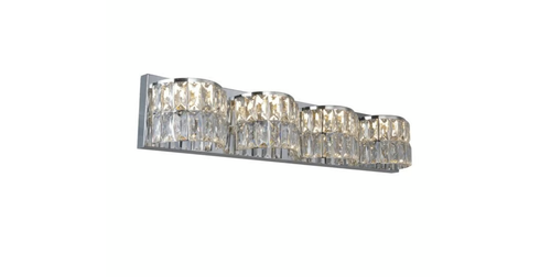 ALLEN + ROTH WILLOW LED 4-LIGHT VANITY BAR CHROME FINISH 27" MODERN ...