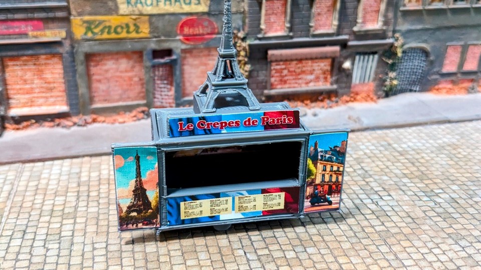 Fair booth "Crepes Stand" Fair Crepe booth French Crepes Funfair H0 Kit ...
