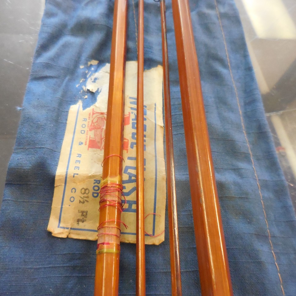 MONTAGUE FLY ROD FLASH 8 1/2ft BAMBOO 3 JOINTS MED EXT TIP Mint | eBay