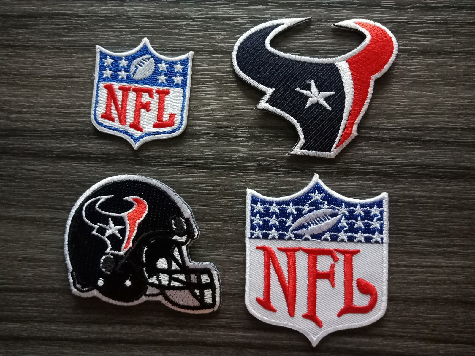 4 pcs Patch HOUSTON TEXANS Football Team Embroidered Iron or Sew on ...