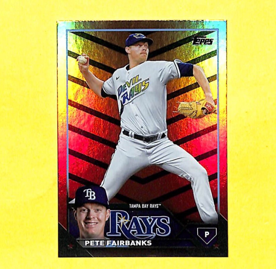 2023 Topps Update US16 Pete Fairbanks Orange Black Parallel Card Rays ...