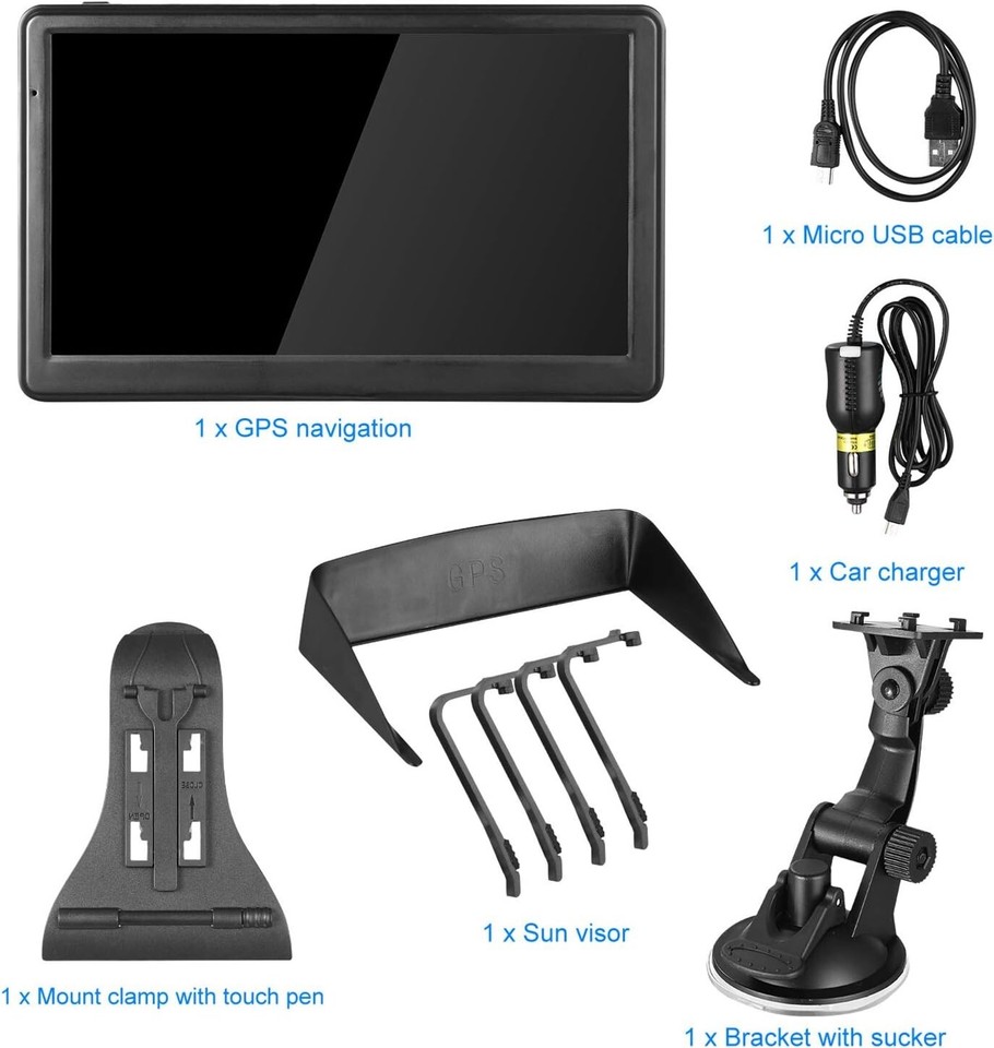 Updated 2025 GPS Navigator with Touchscreen & Free Lifetime Maps – Car ...