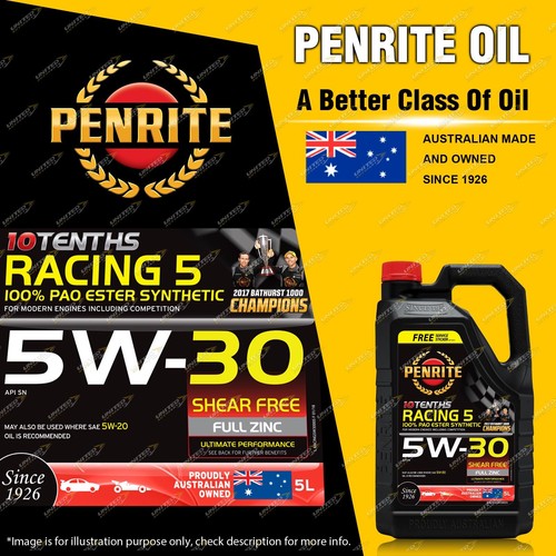 Penrite 10 Tenths RACING 5W-30 100% PAO & ESTER Engine Oil Premium ...