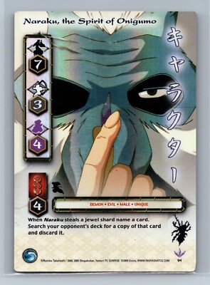 Inuyasha TCG - Naraku, the Spirit of Onigumo 94 - FOIL Rare - Score ...