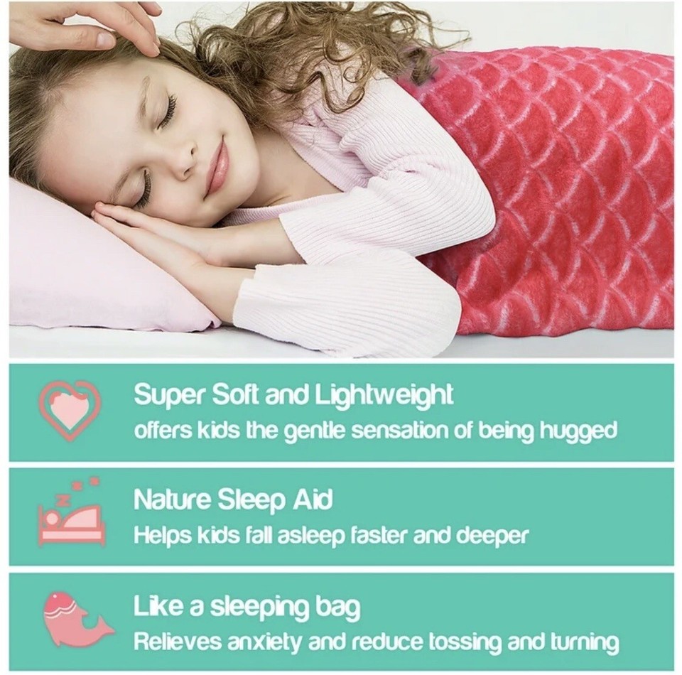 Snuggle Tails SO Soft Faux & Silky Satin Mermaid Tail Blanket Sleeping ...