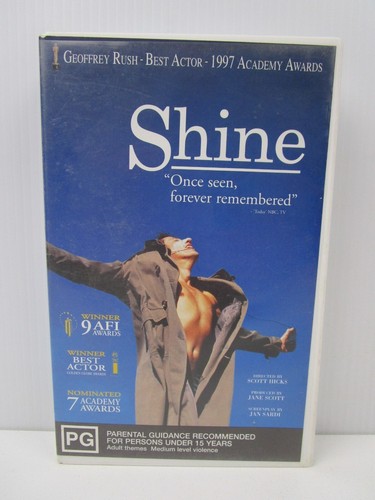 Shine, Geoffrey Rush, VHS Tape, Vintage Video, Movie, PG 1996 | eBay