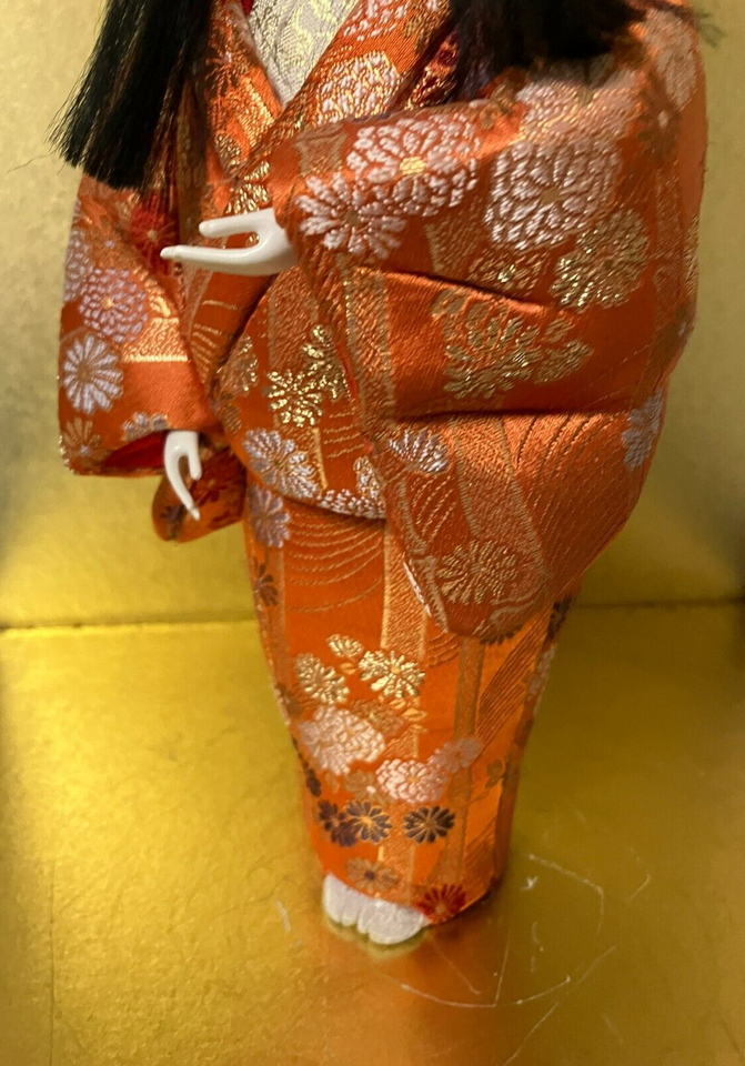 Vintage Japanese Kimekomi Doll Kimono Noh Mask Kumano Geisha H:11.8in ...