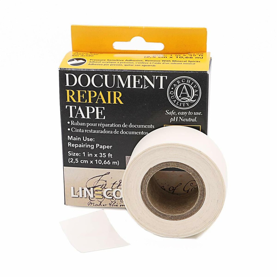 Lineco Archival Document Repair Tape 1-Inch x 35 Feet Repairs Prints ...