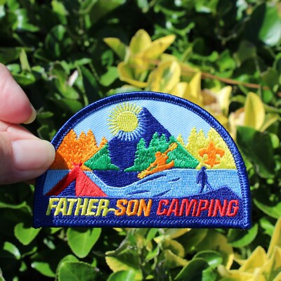 Father Son Camping BSA Boy Scout Officially Licensed Embroidered Patch ...