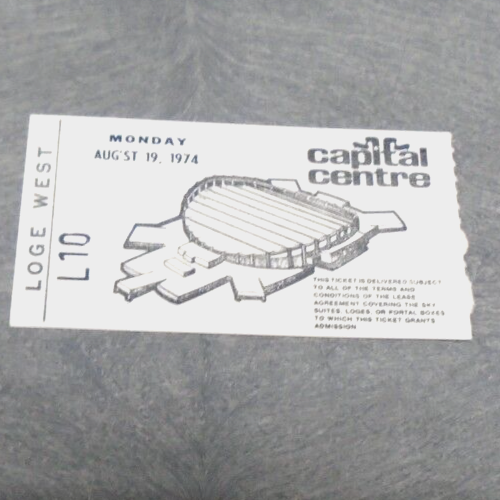 1974 CSN CONCERT TICKET STUB CAPITAL CENTRE LANDOVER MD VERY COOL RARE ...