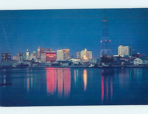 Pre-1980 SKYLINE AT NIGHT Tampa Florida FL F9143 | eBay