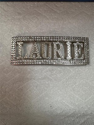 Vintage Old School Bedazzled "Laurie" Name Belt Buckle | eBay