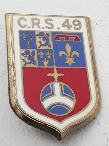 Insigne Badge POLICE Obsolète CRS 49 drago compagnie républicaine ...