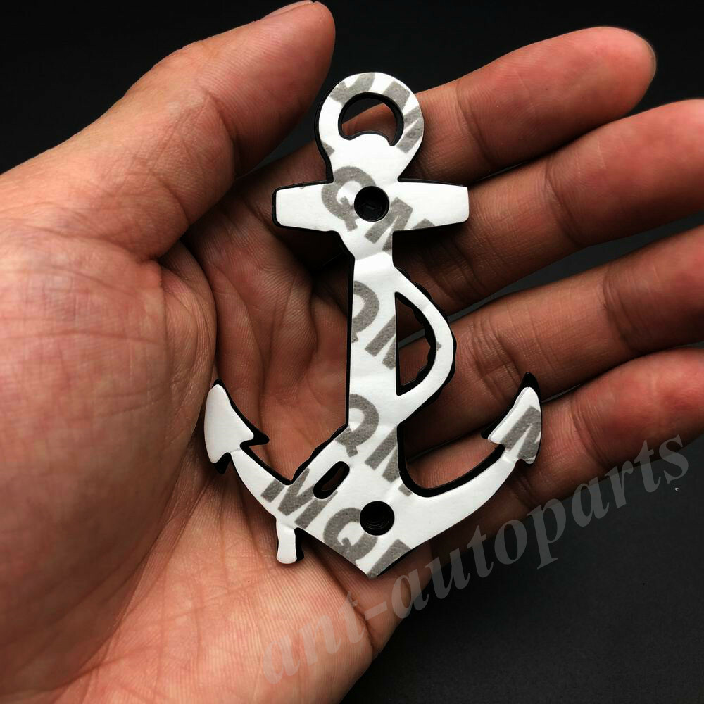 4pcs Gold Metal U.S Navy USN Anchor Car Emblem Badge Motorcycle Tank ...