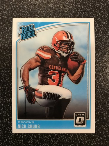 NICK CHUBB 2018 Donruss Optic Rated Rookie RC CARD# 158 CLEVELAND ...