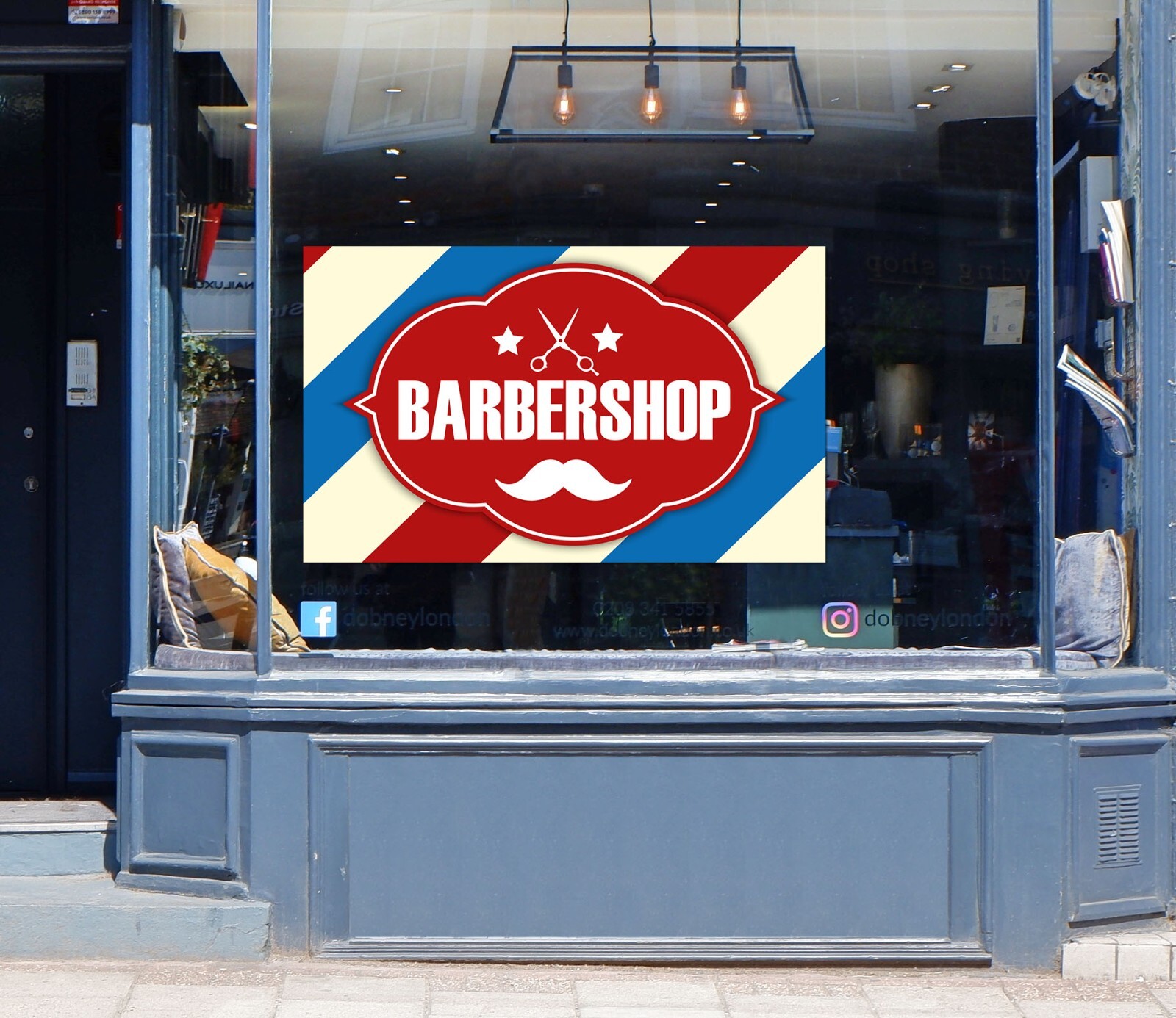 3D Man Hair Cut K57 Barber Shop Window Stickers Vinyl Wallpaper Wall ...