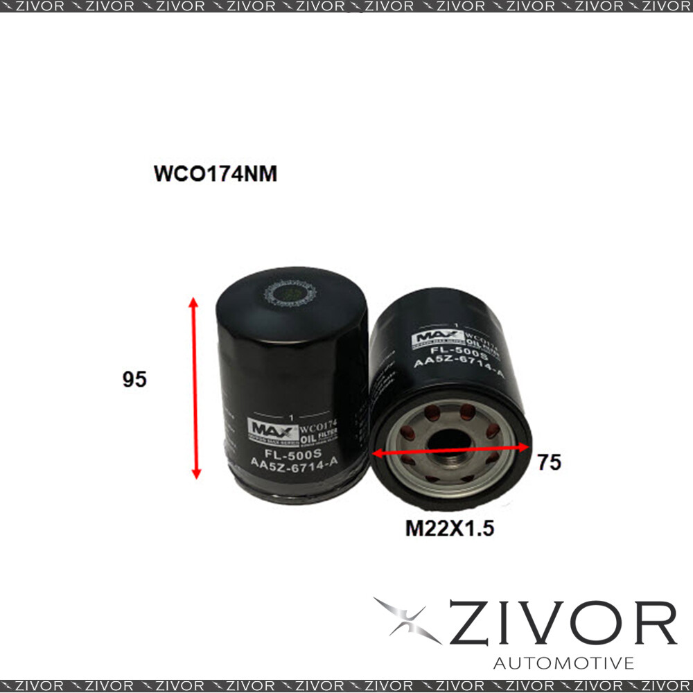 NIPPON MAX Oil Filter For Ford Falcon 5.0L V8 10/10-on - WCO174NM *By ...