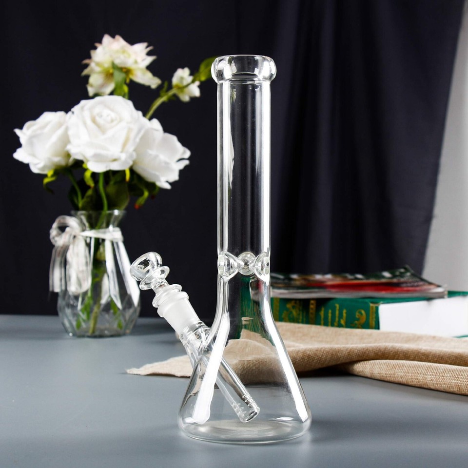 10 inch Heavy Glass Bong Water Pipe Smoking Bong Beaker + 14mm Bowl ...