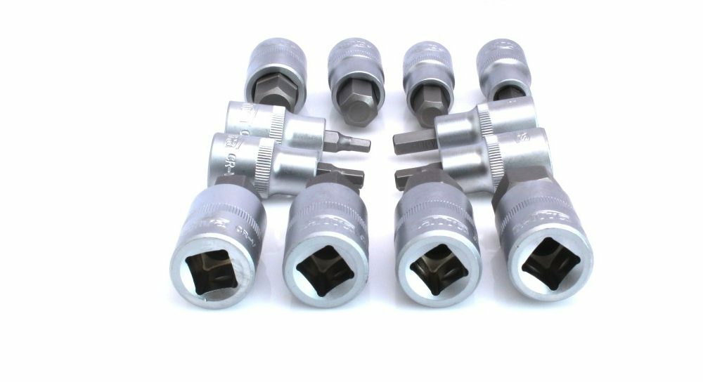 12pc 1/2" Dr Hex Bit Socket Set Extra Short/ Stubby Allen Keys 55mm ...