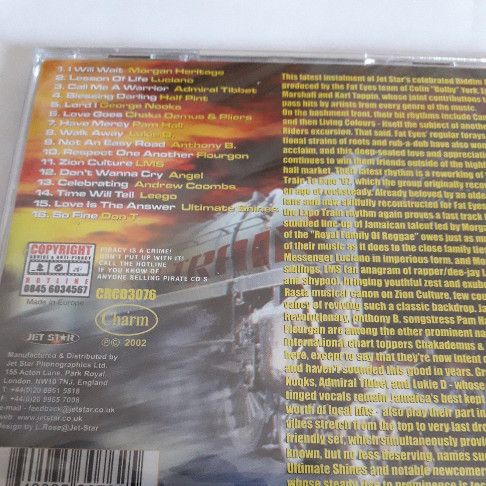 RIDDIM RIDER VOL 6 EXPO TRAIN CD NEW SEALD LUKIE D LEEGO MORGAN ...