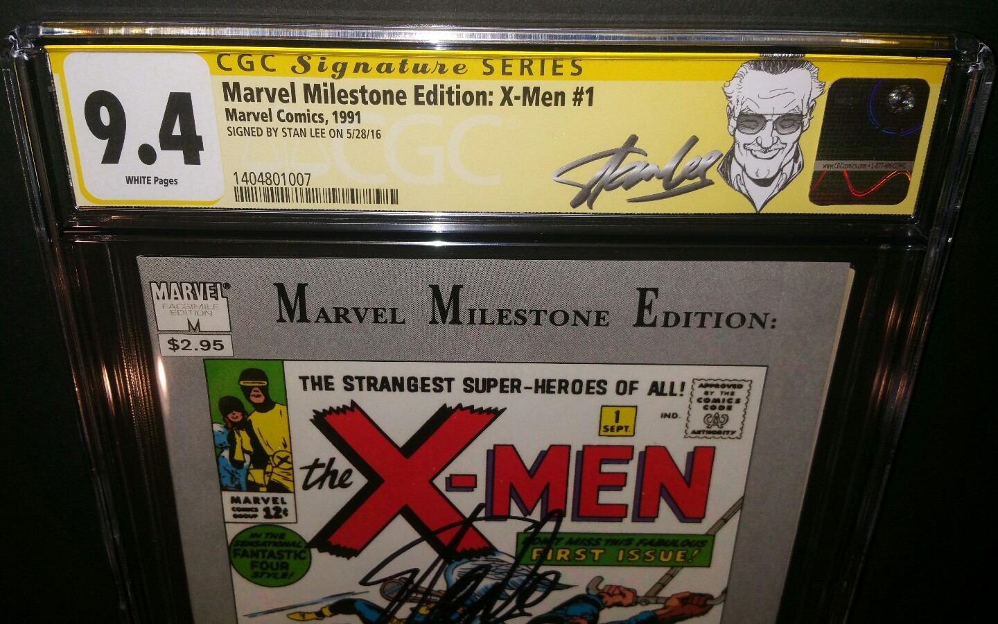 MARVEL MILESTONE EDITION X-MEN #1 CGC SS STAN LEE 9.4 RARE!! REPRINTS X ...