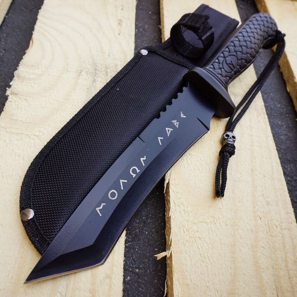 Greek Warrior MOLON LABE FIXED BLADE KNIFE COLLECTION TACTICAL TRAINING ...