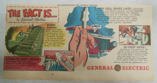 General Electric Ad: Wizard Machine Early Computer Size: 7.5 x 15 in ...