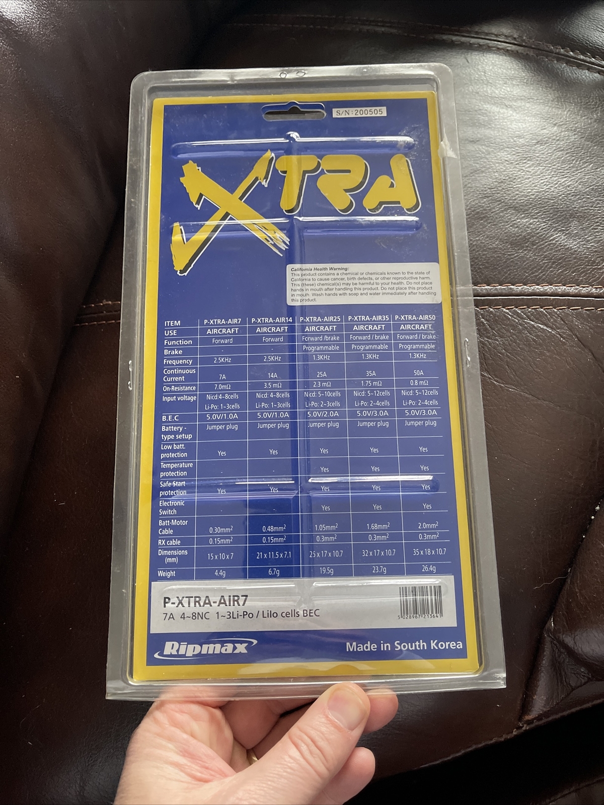 Ripmax XTRA Speed Control for RC P-xtra-air7 7amp RARE for sale online ...
