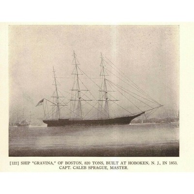 1922 Nautical Lithograph Gravina & Great Admiral Ships 2r1-96 | eBay