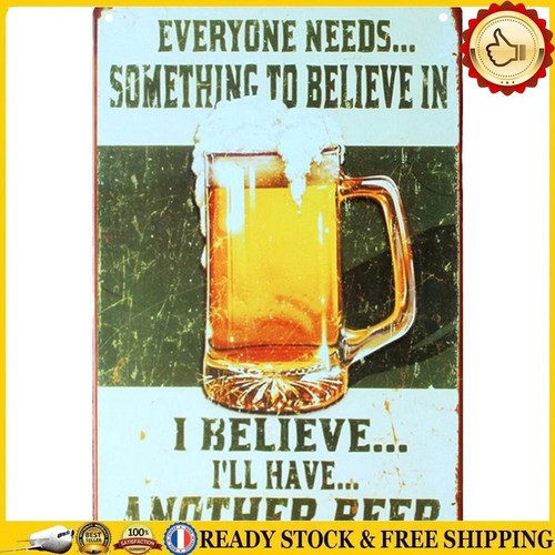 Tin Plaques Wall Signs Retro Painting Bubbling Beer Metal Plate Poster ...
