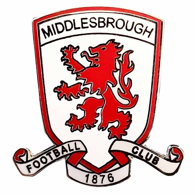 New Middlesbrough FC Crest Pin Badge, Middlesbrough FC Fans Souvenir ...