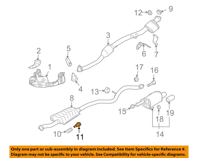 Genuine Subaru Intermediate Pipe Bolt 44059AA010 for sale online | eBay