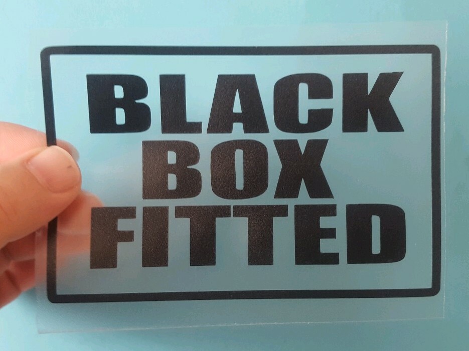 BLACK BOX FITTED CAR WINDOW - vinyl decal sticker X1 BLACK OR ANY STD ...