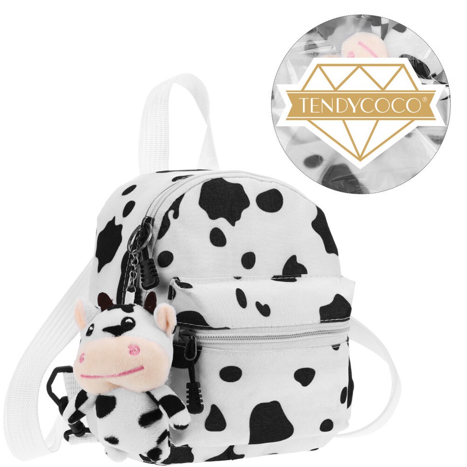 Kids Rucksack Canvas Favor Cow Backpack Cow Pattern Backpack | eBay
